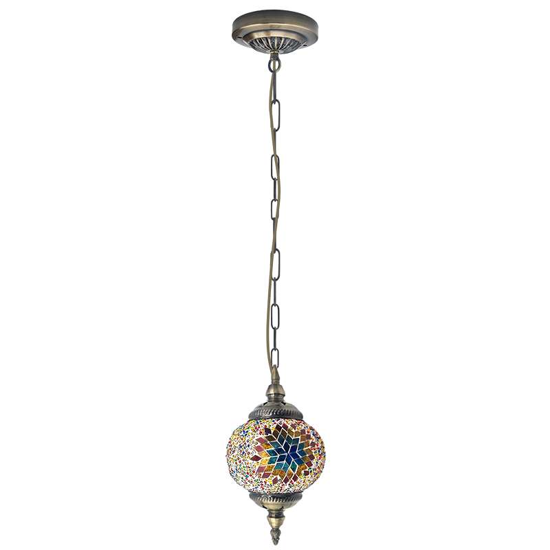 Turkish Mosaic Glass Globe Pendant Light Fixtures| Hanging Light ...