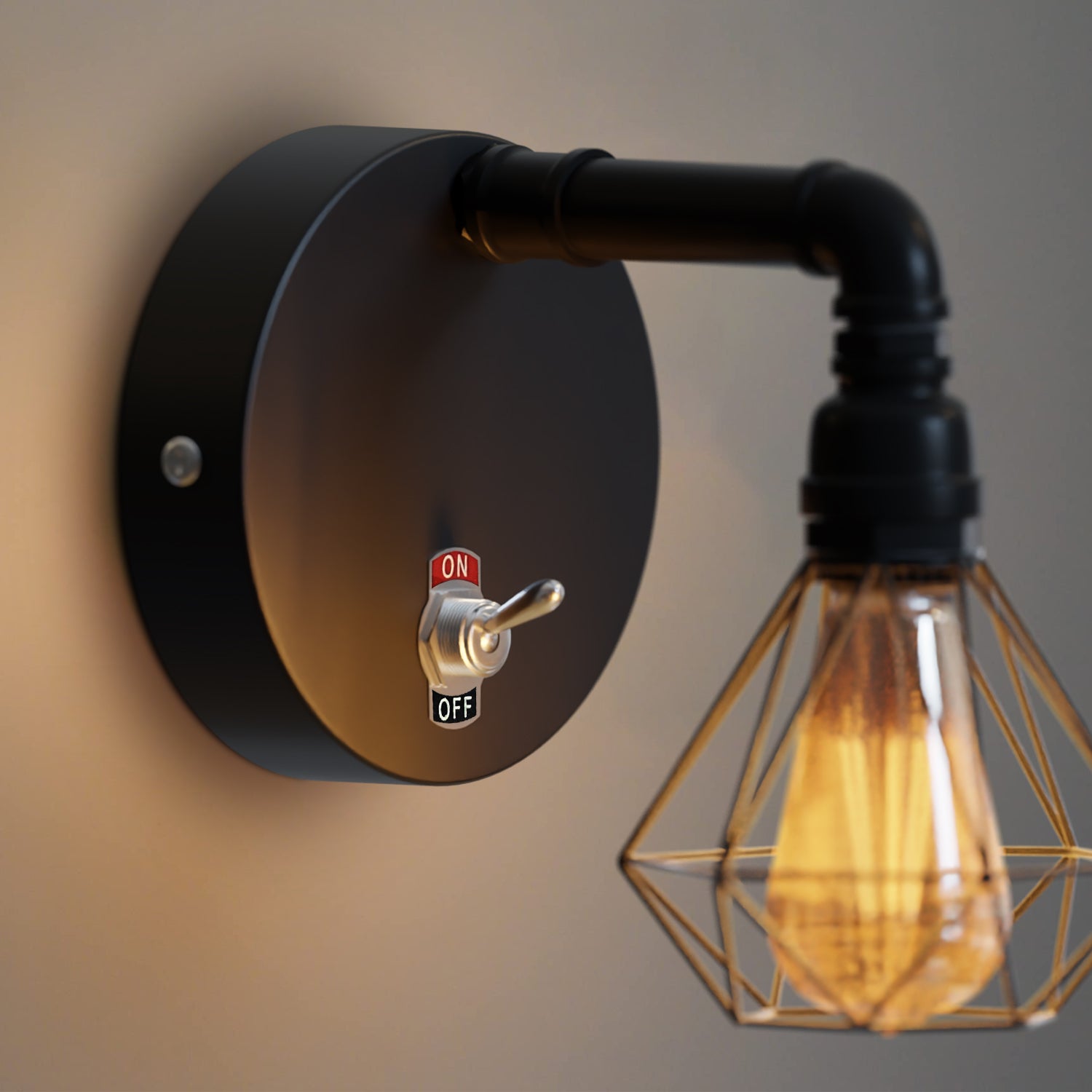 Metal Ceiling Rose with Toggle Switch for Ceiling – LEDSone UK Ltd