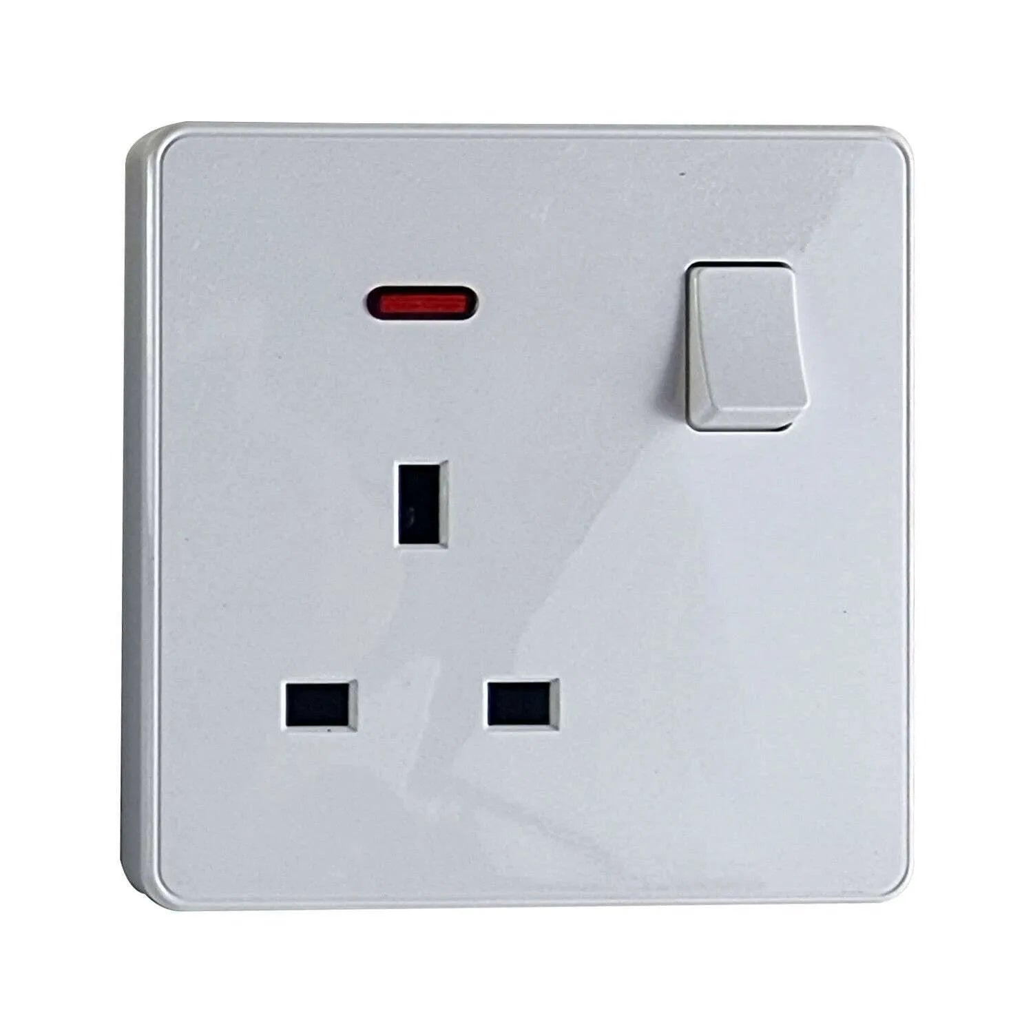 13Amp Single & Double wall plug socket with ON/OFF Switch LED Indicato ...