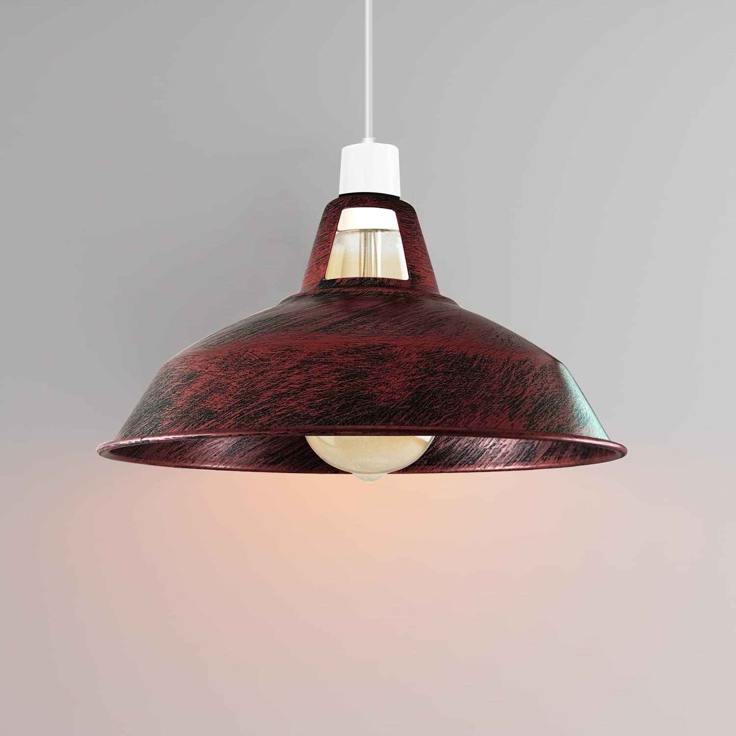 Vintage Metal Vintage Barn Light Easy Fit Lamp Shades Modern Lighting ...