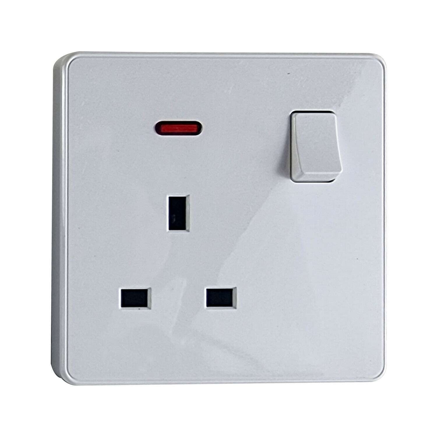 13Amp Single & Double wall plug socket with ON/OFF Switch LED Indicato ...
