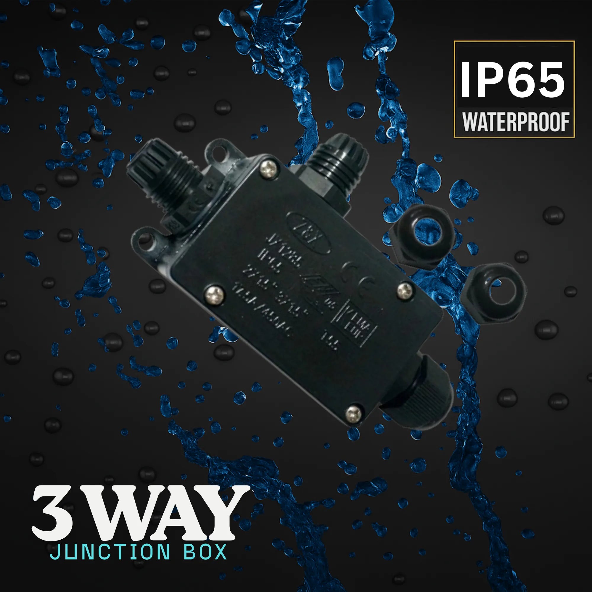 3 Way IP65 Waterproof Junction Box Underground Cable Line Protection ...