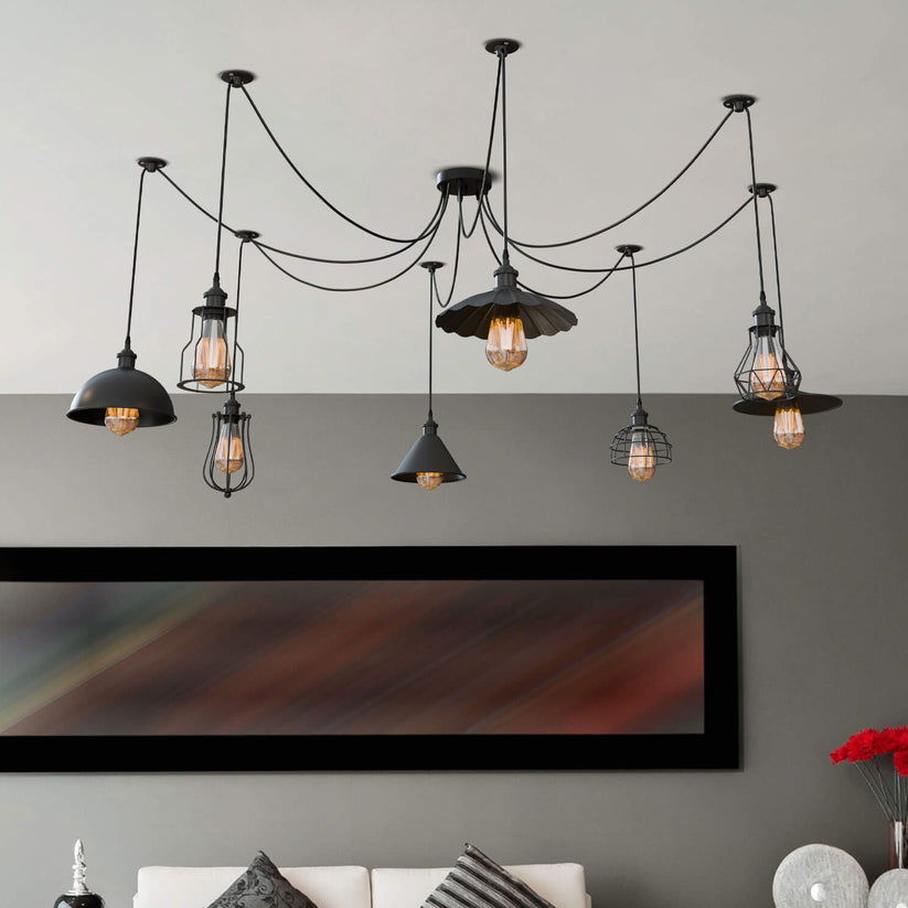 Industrial Spider Light UK 8-Light | 2m – LEDSone UK Ltd