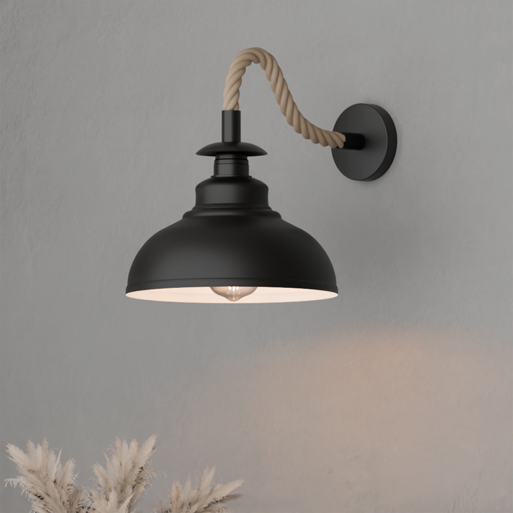 Wall Sconce Lighting Hemp Rope Fixture – LEDSone UK Ltd