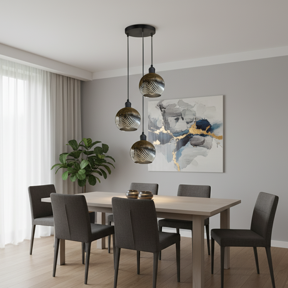 Crystal 3-Way Hanging Pendant Light | Multi-Light Ceiling Fixture ...