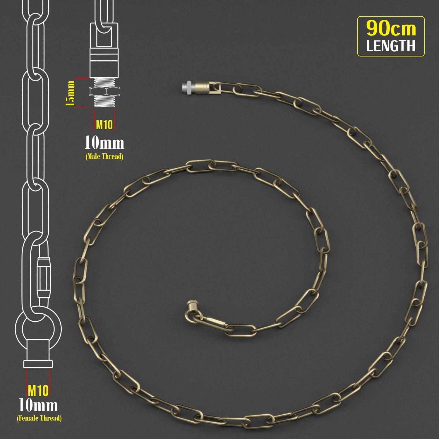 Lighting hanging chain for ceiling lights, pendant lights, and ...