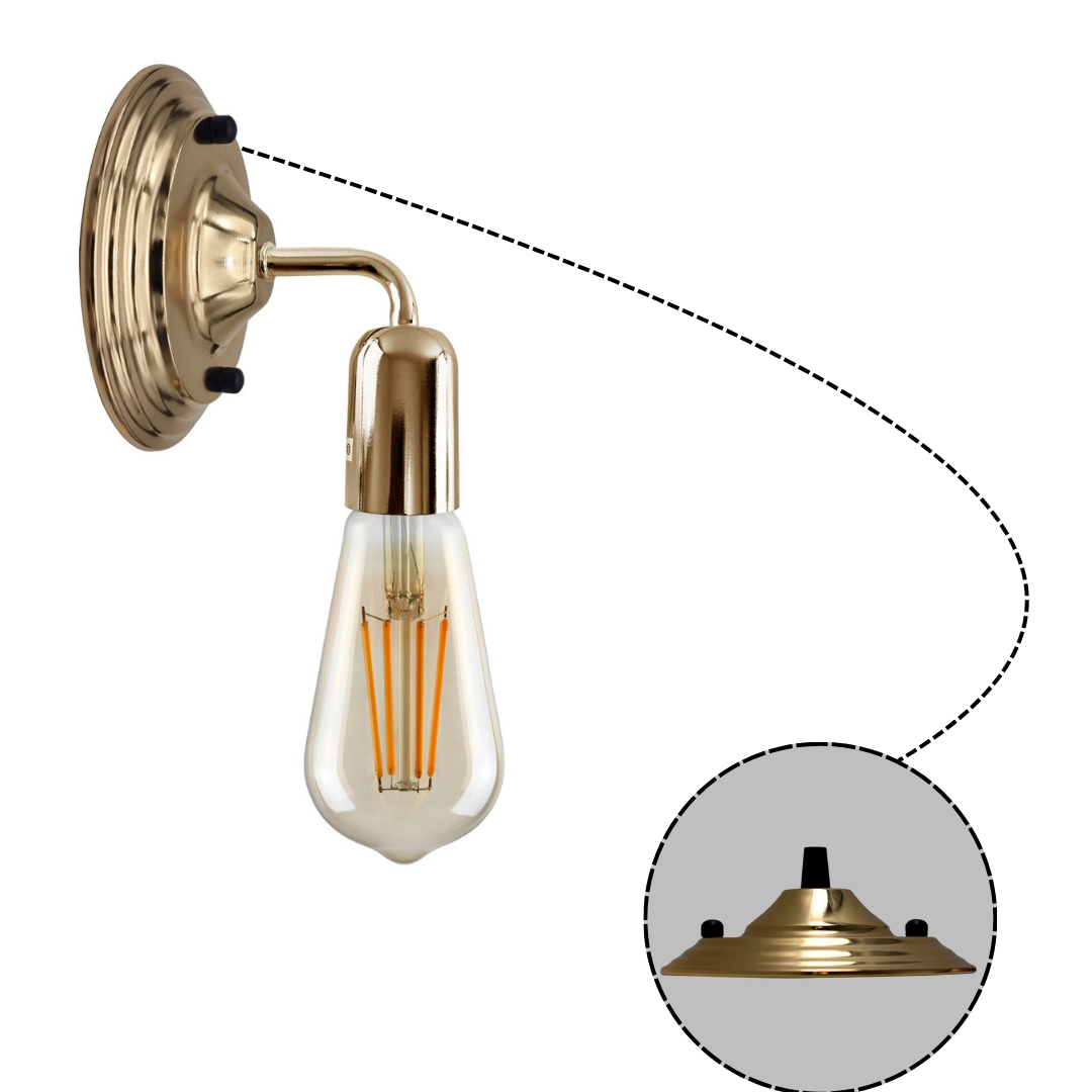 140 mm Single Outlet Lighting Ceiling Rose ~5836 – LEDSone UK Ltd