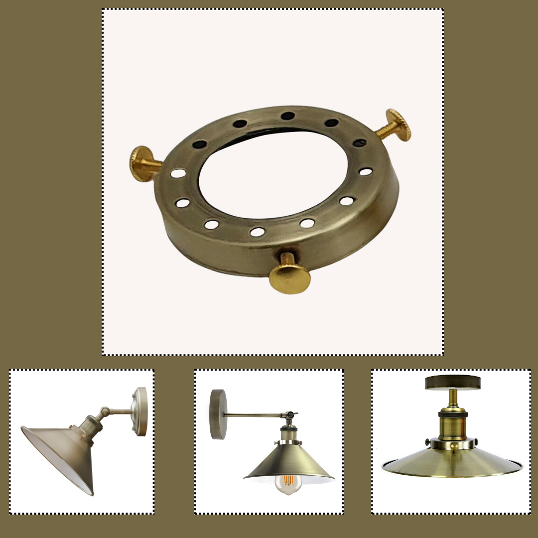 Lamp Shade Cap Holder Fitting in Green Brass – LEDSone UK Ltd