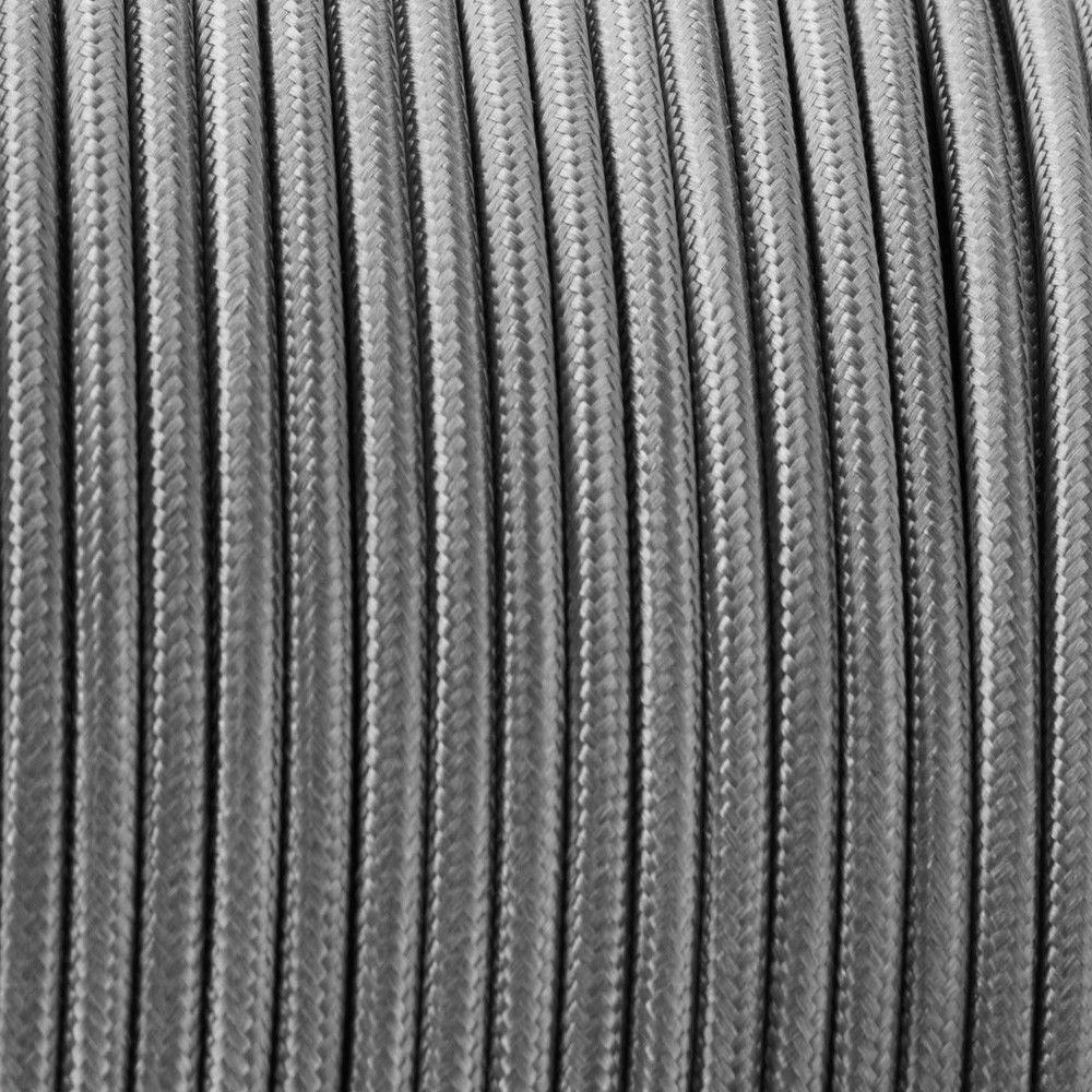 Vintage Grey 2 Core Round Braided Fabric Cable – 0.75mm Flex UK ...
