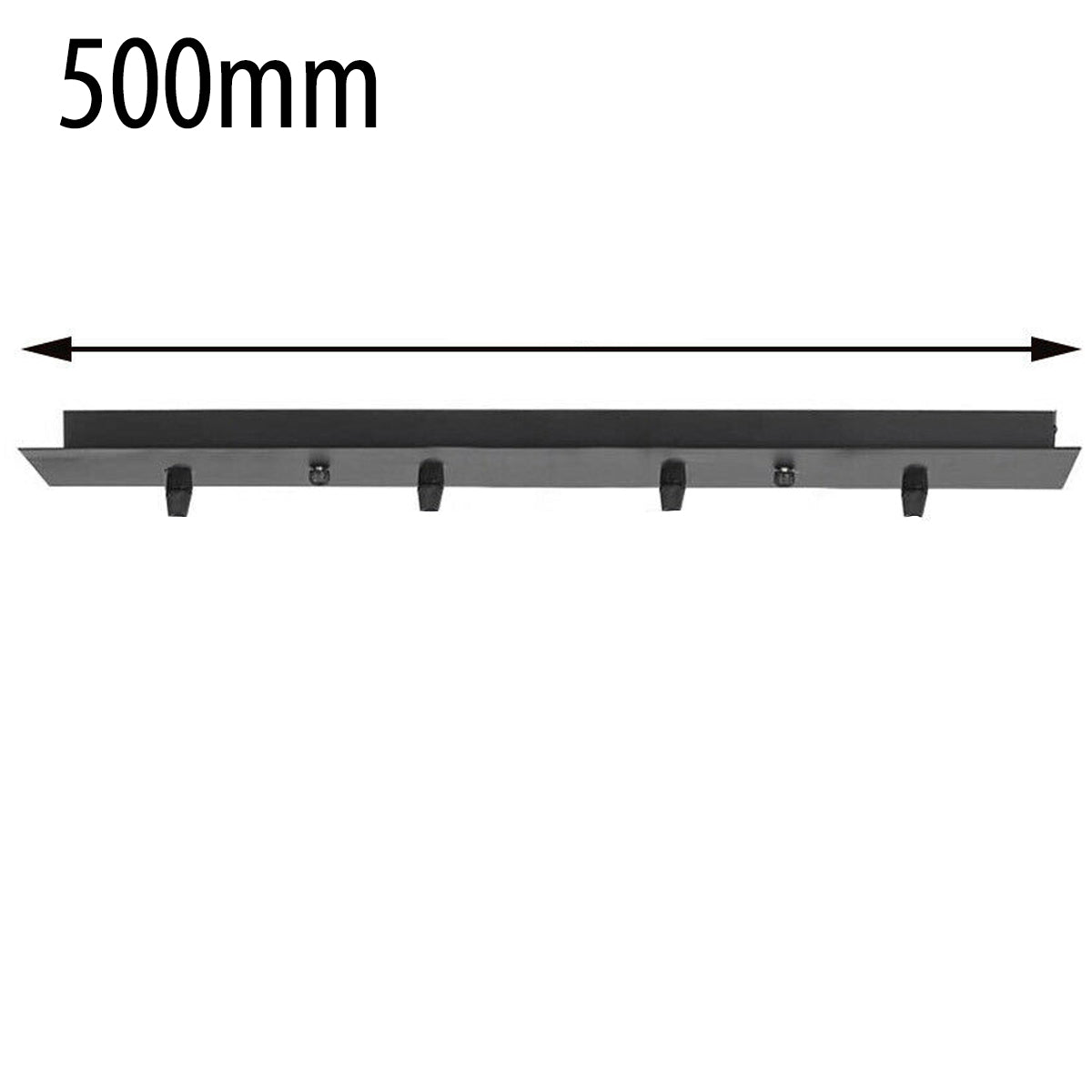 Black Metal Ceiling Rose Square 500mm – LEDSone UK Ltd