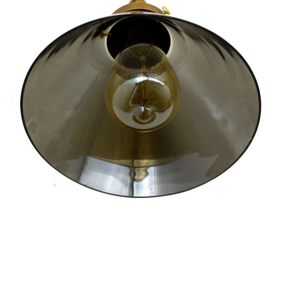 Cone Shape Modern Industrial Ceiling Light Shade Glass Pendant Fittings ...