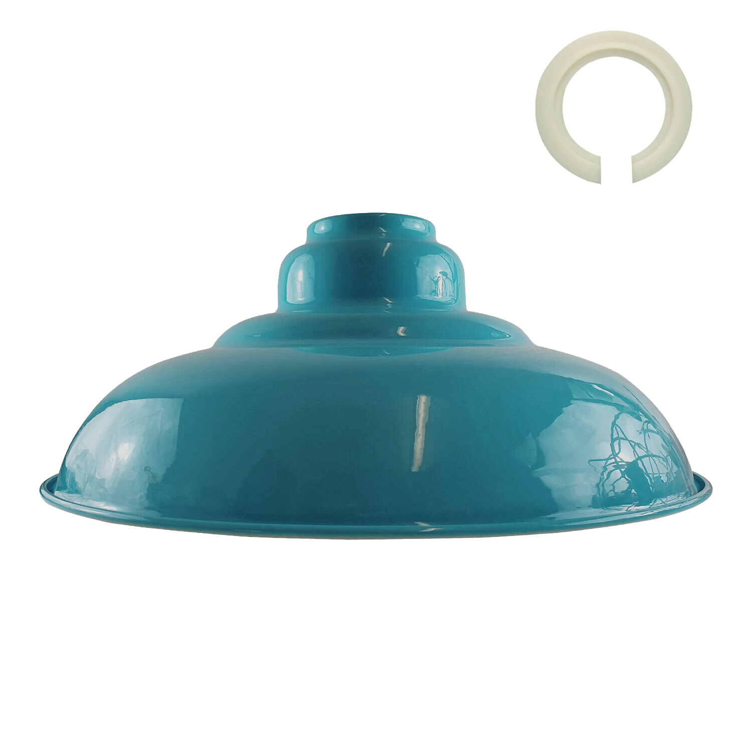 Dark Blue Gloss Modern Metal Indoor Home Light Lampshade – LEDSone UK Ltd