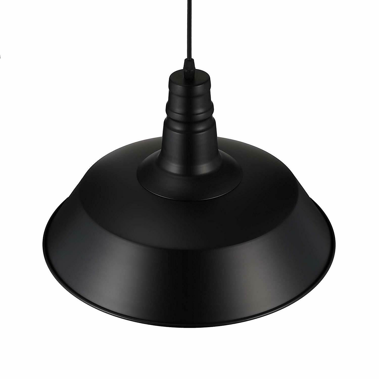 Vintage Style Metal Ceiling Light Pendant Lamp Shades Black – LEDSone ...