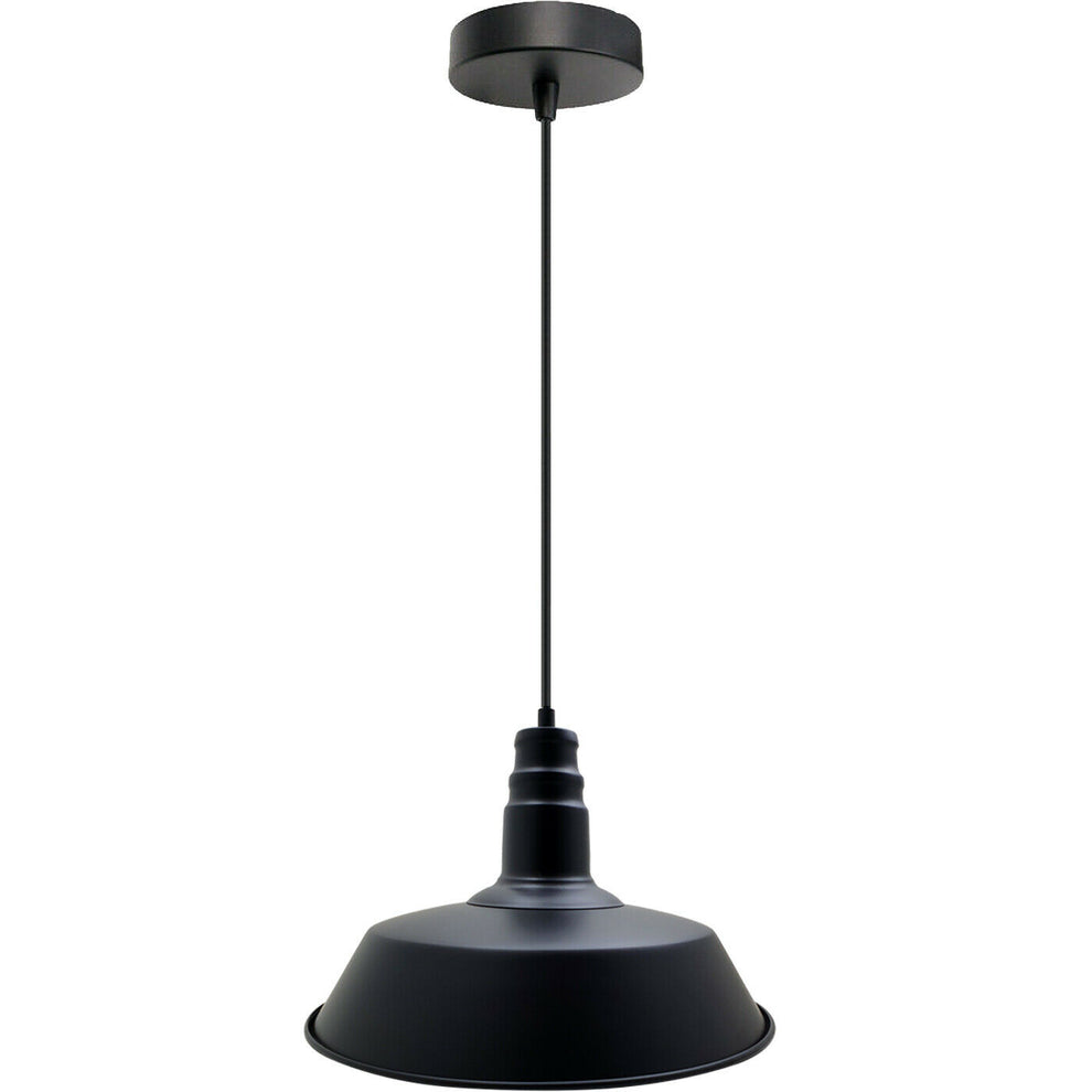 Vintage Style Metal Ceiling Light Pendant Lamp Shades Black – LEDSone ...