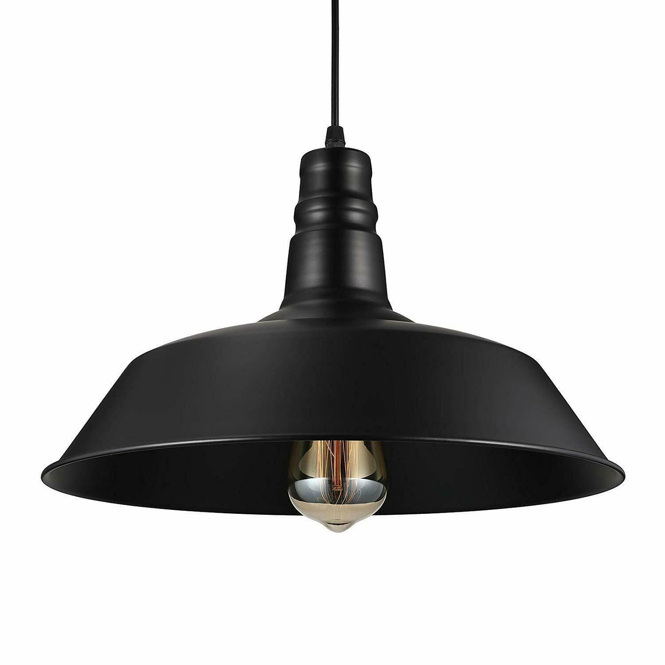 Vintage Style Metal Ceiling Light Pendant Lamp Shades Black – LEDSone ...